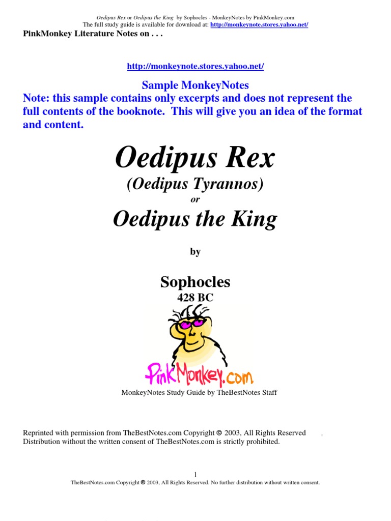 PmOedipusRexSample (PDF Library) | PDF | Sophocles | Oedipus