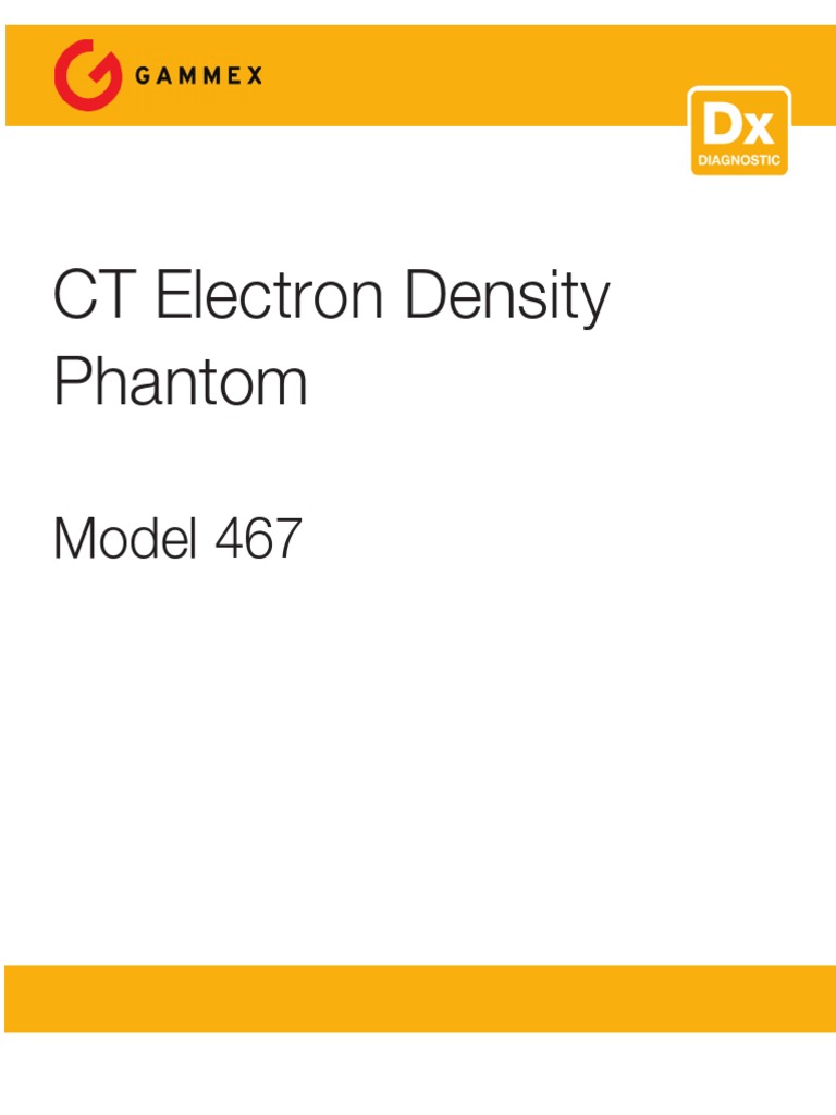 CT Electron Density Phantom User Guide | PDF | Ct Scan | Medical Device