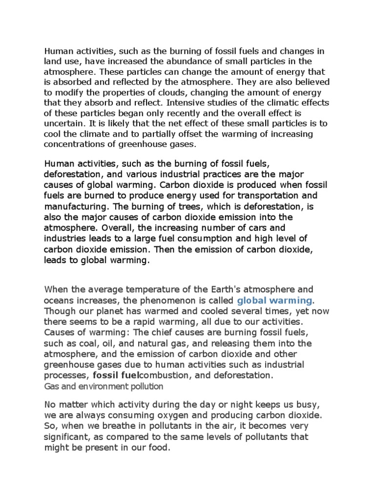 Gas and Environment Pollution: Global Warming | PDF | Climate Change ...