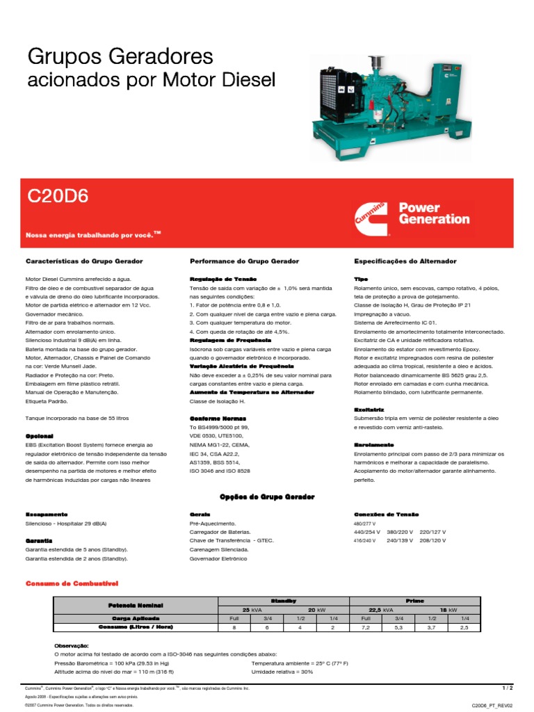 C20D6 PT Rev02 | PDF | Motores | Motor de Combustão interna