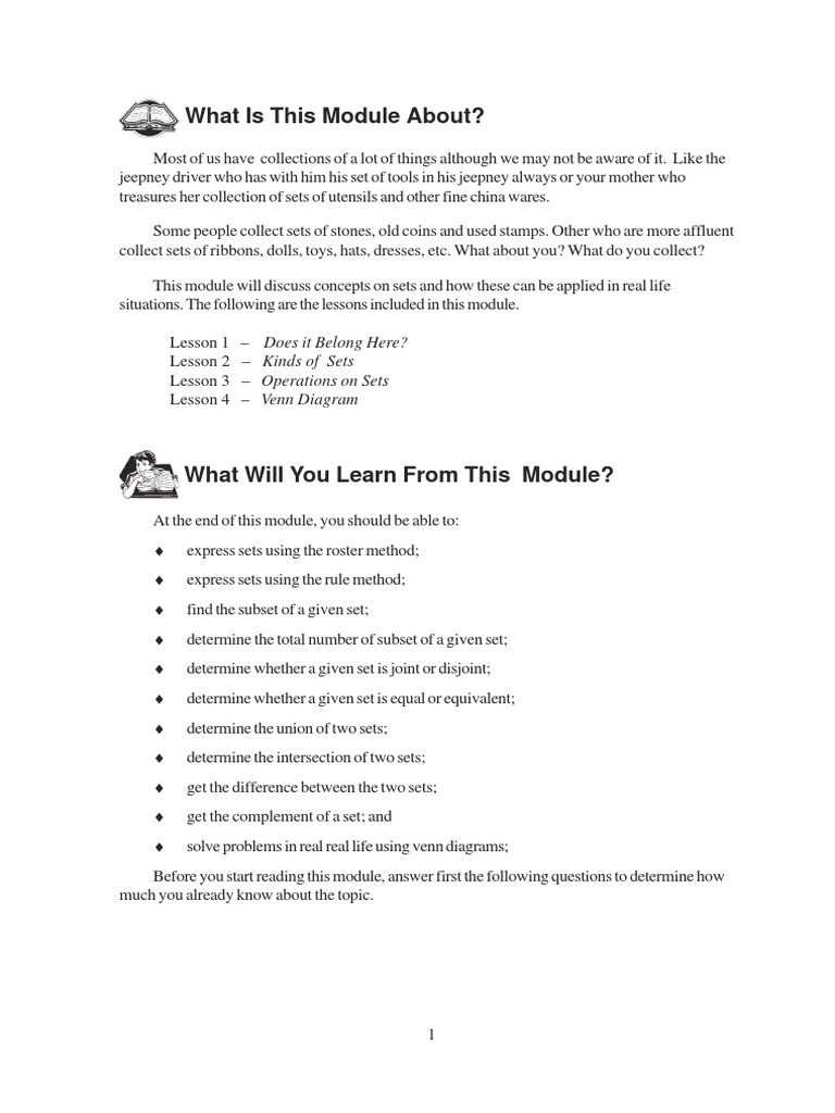 Exploring Sets: An Introduction to Fundamental Concepts of Sets, Subsets, Operations on Sets ...
