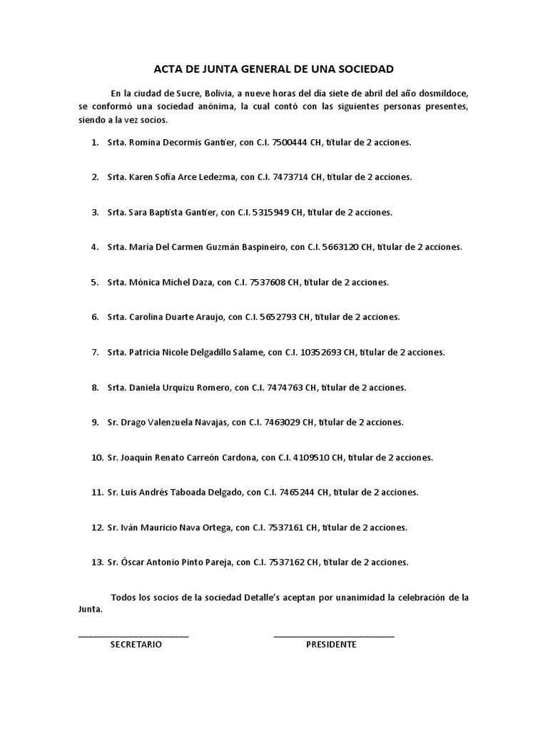 Libro de Actas | PDF