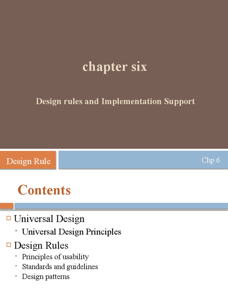 Lecture 6 - Design Rules and Implementation Support | PDF | Usability | Human–Computer Interaction