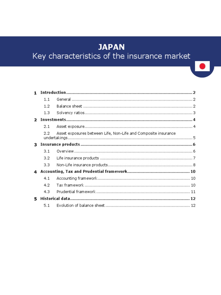Key Characteristics of The Insurance Market: Japan | PDF | Dividend ...
