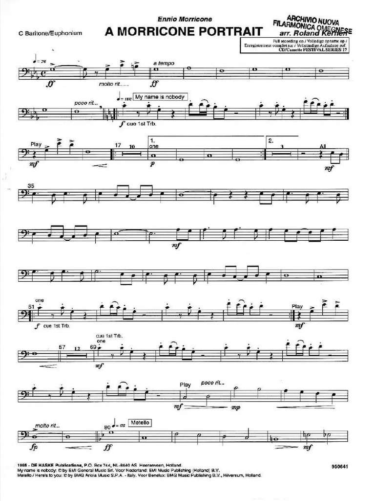 A Morricone Portrait Roland Kernen Partes | PDF