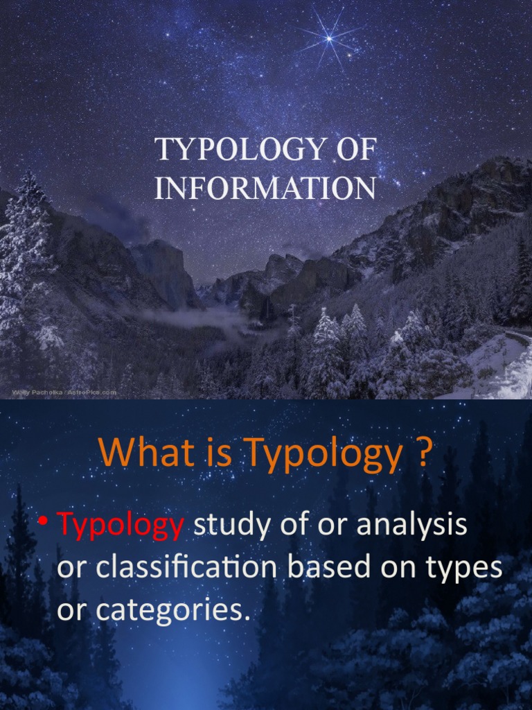 Typology of Information 3 | PDF | Primary Sources | Science