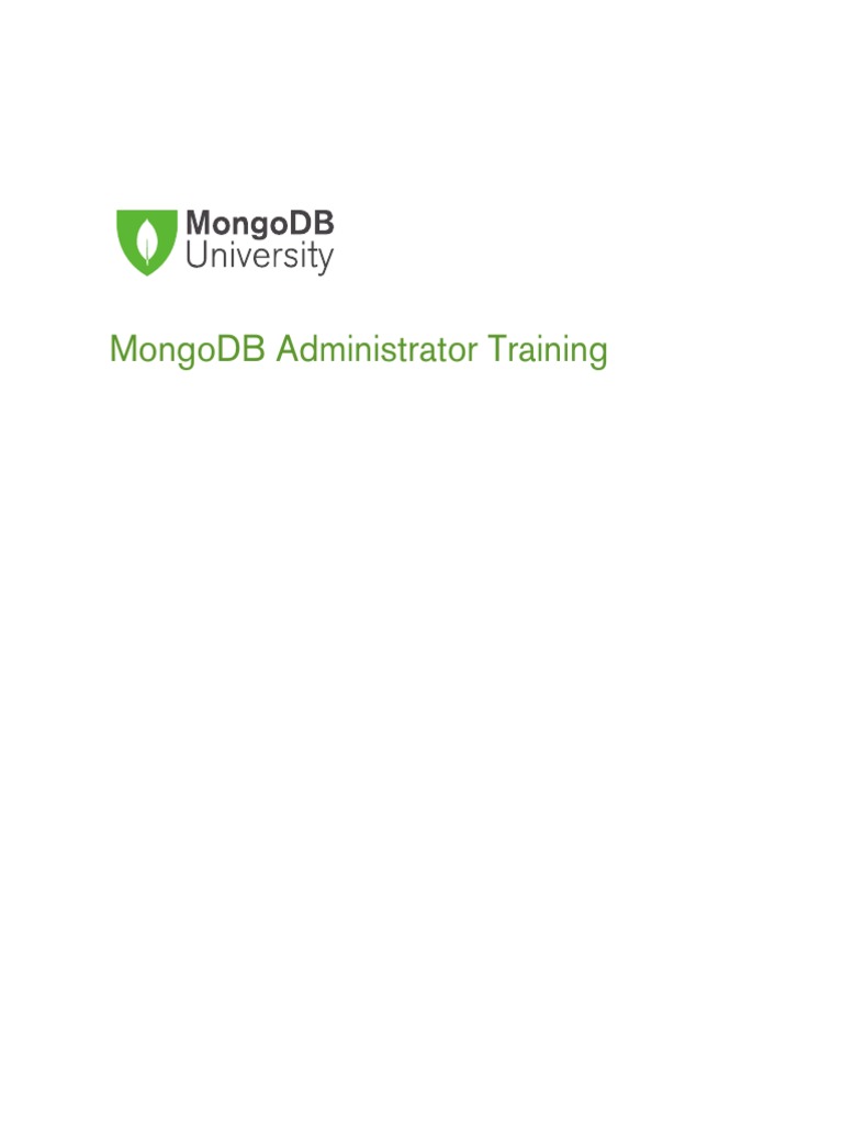 MongoDB Administrator Training | PDF | Mongo Db | Computer File