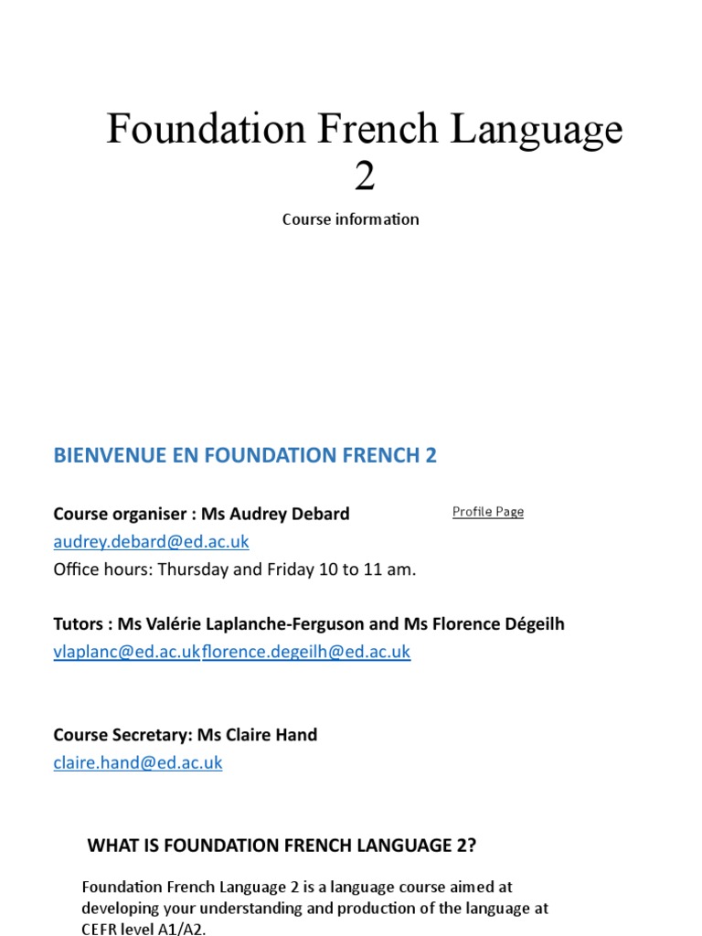 Learn French Online with Foundation French 2 Course | PDF | Textbook ...