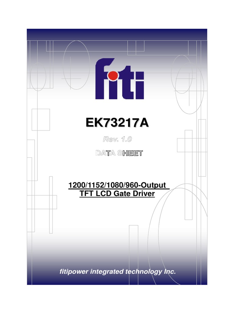 1200/1152/1080/960-Output TFT LCD Gate Driver: Fitipower Integrated ...