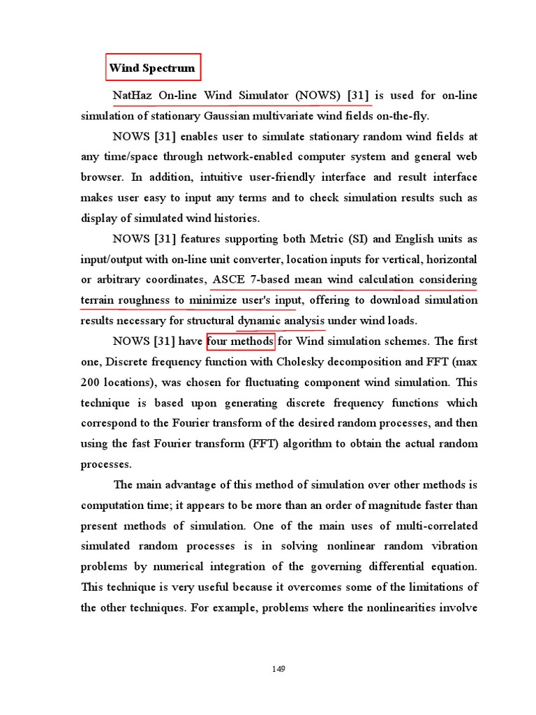 NatHaz On-Line Wind Simulator | PDF | Simulation | Spectral Density