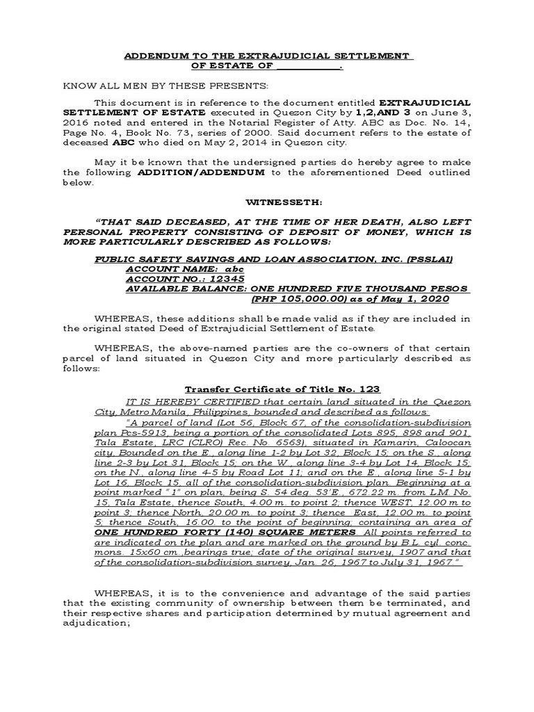 Addendum EJS With Partition | PDF | Law And Economics | Property Law