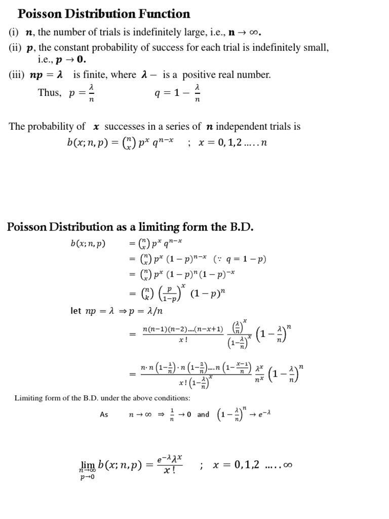 Poisson Distribution Function | Download Free PDF | Teaching Mathematics | Poisson Distribution