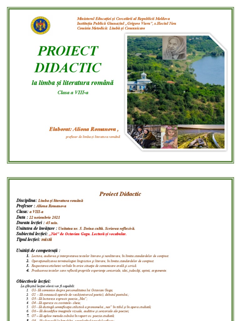 399 Proiect Didactic | PDF