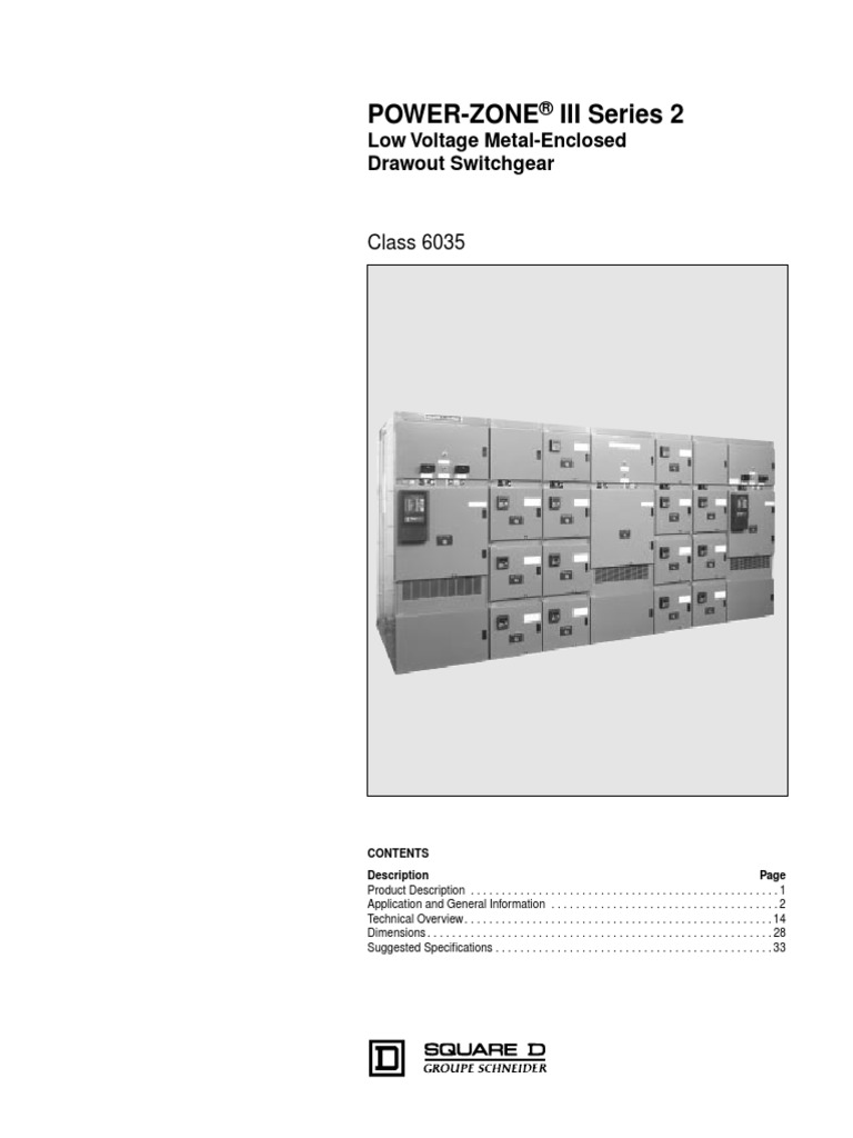 Square D Power-Zone III Switchgear | PDF | Fuse (Electrical ...