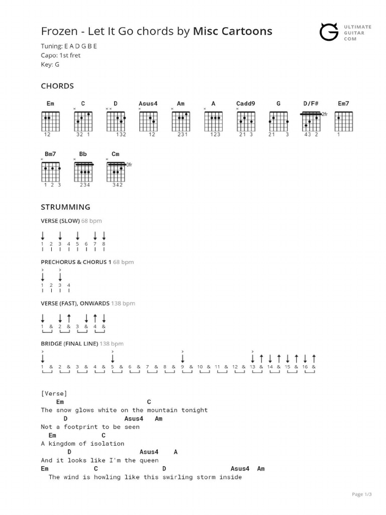 Frozen - Let It Go Chords | PDF