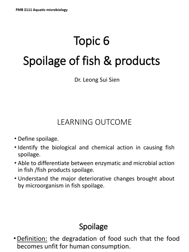 Understanding Fish Spoilage Mechanisms | PDF | Decomposition | Bacteria