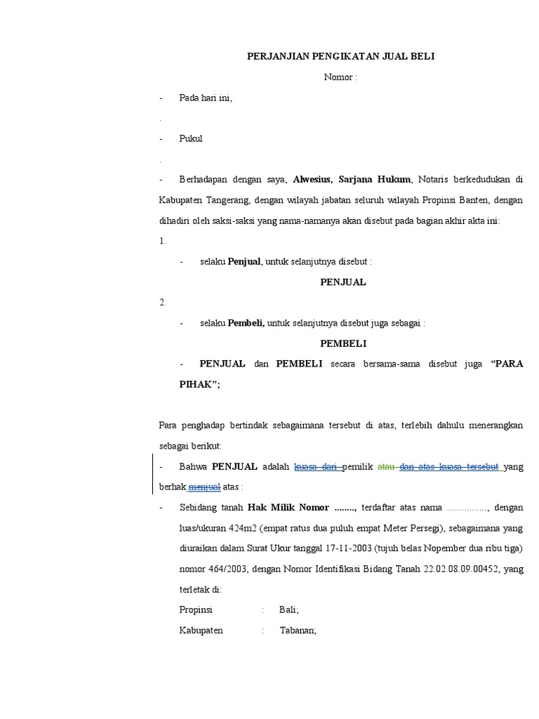 Draf Model II PPJB Bertahap | PDF