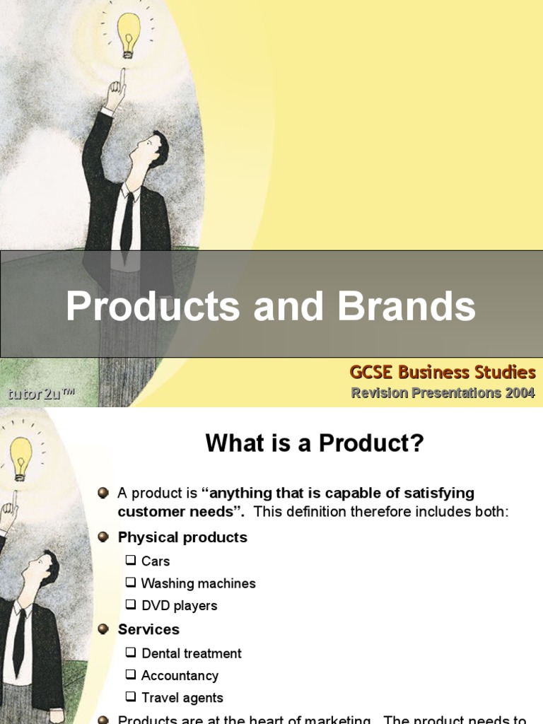 Products and Brands: GCSE Business Studies | Download Free PDF | Brand ...