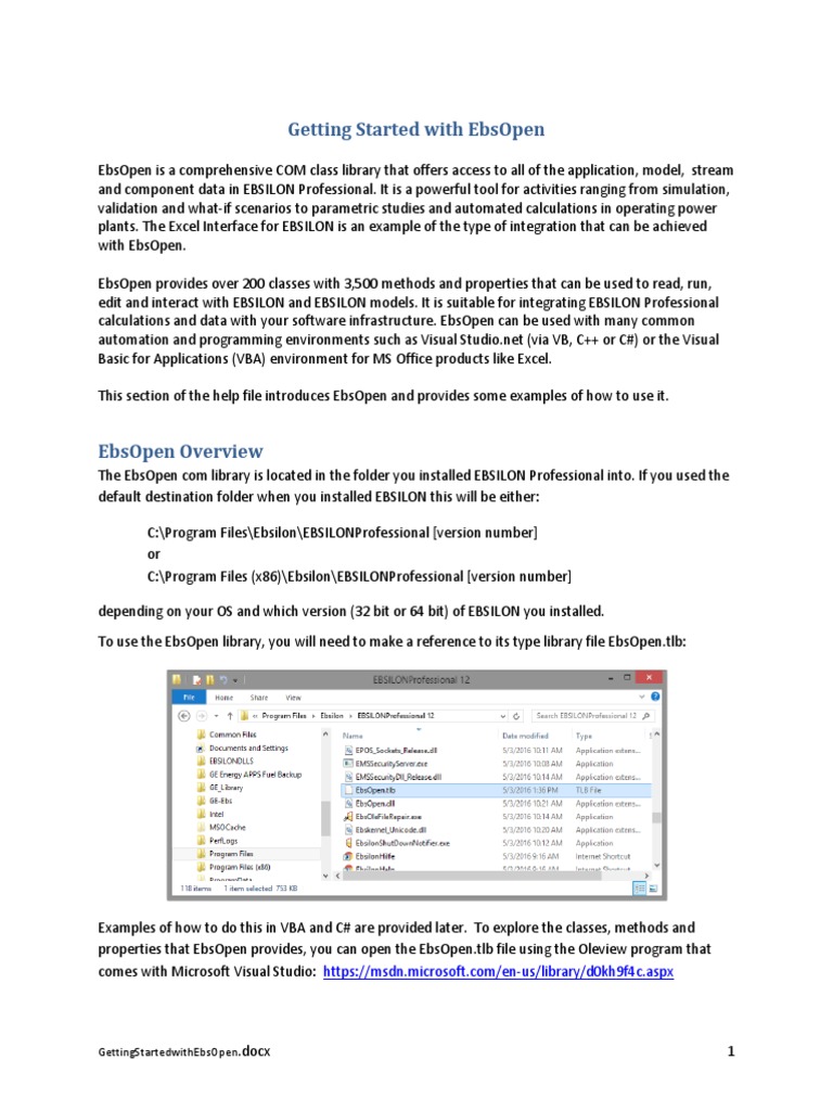 Getting Started With Ebsopen: Gettingstartedwithebsopen | PDF | Visual Basic For Applications ...