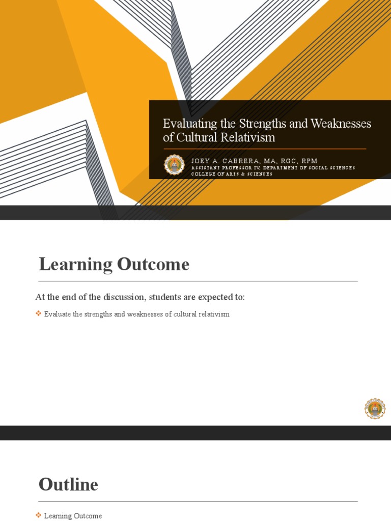Module 1.2 Evaluating The Strengths and Weaknesses of Cultural ...