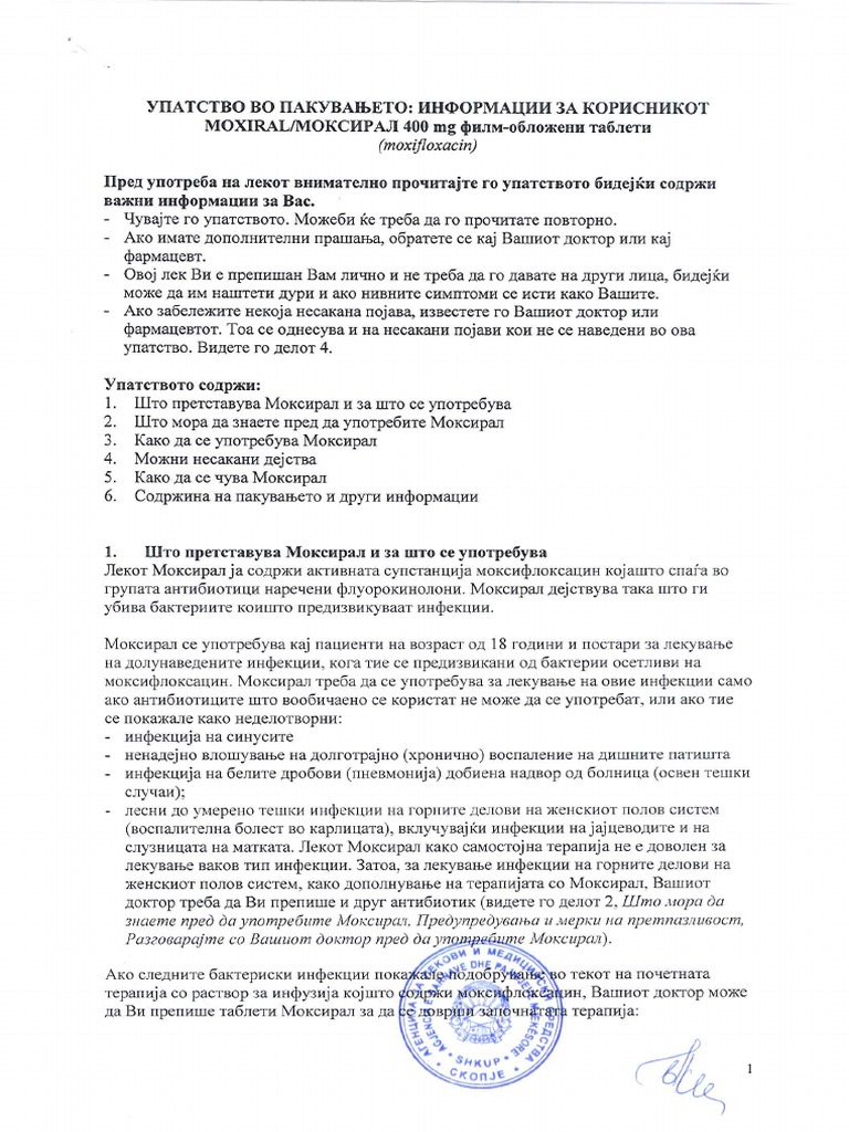 Moxiral 400 MG Tbl-Upatsvo | PDF