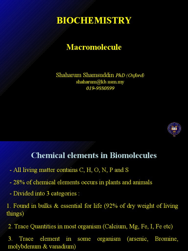Biochemistry For Nursing (Macromolecule) | PDF | Triglyceride | Lipid