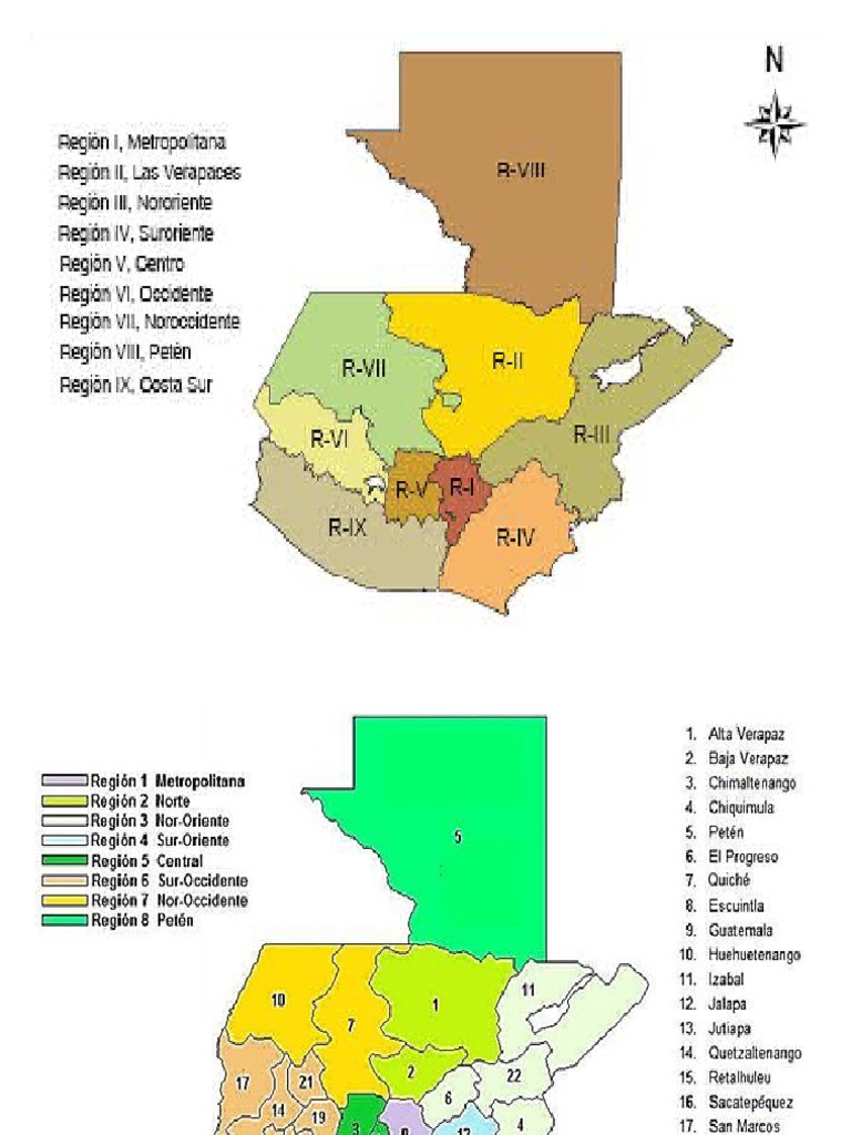 MAPA Regiones de Guatemala | PDF