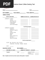 SCA - Simplified Cupping Form Version2 | PDF | Cooking, Food & Wine