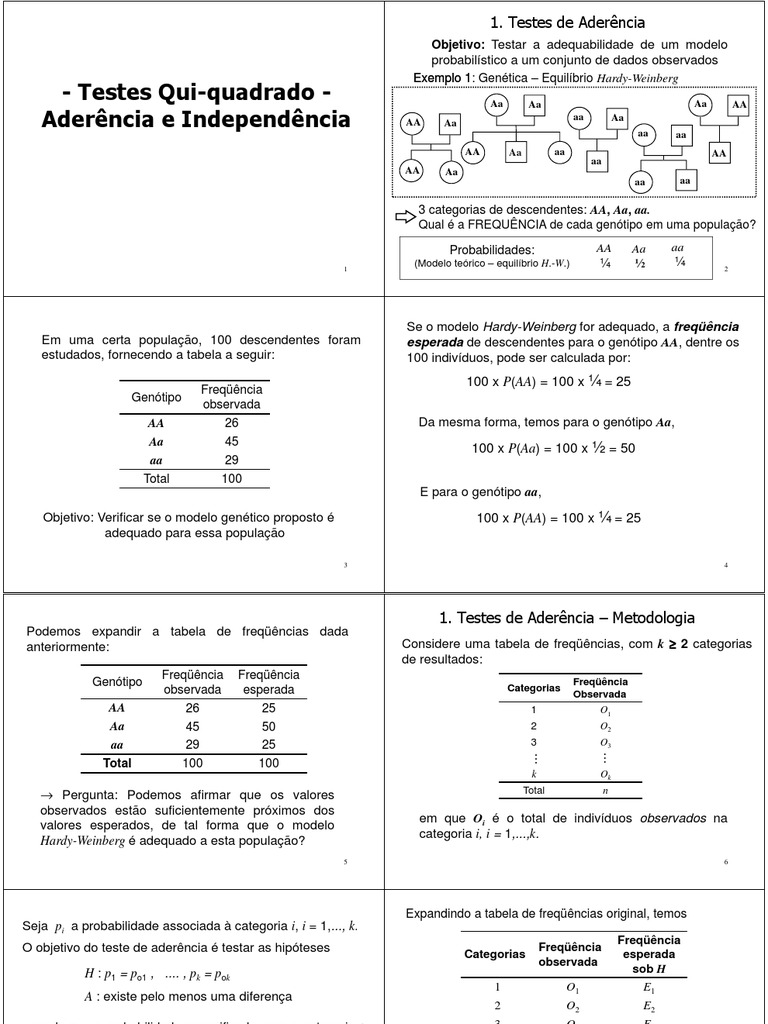 Aula 12 - Testes Qui-Quadrado | Distribuição Qui Chi | Probabilidade