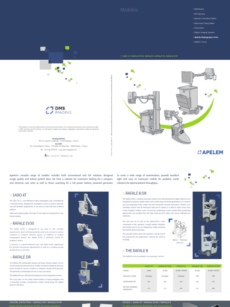 DMS MOBILE X-Ray Brochure | PDF | Radiography | Vacuum Tube