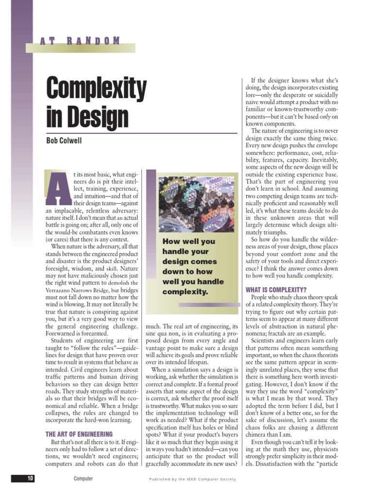 Complexity in Design: M O N R T | PDF | Theory | Complexity