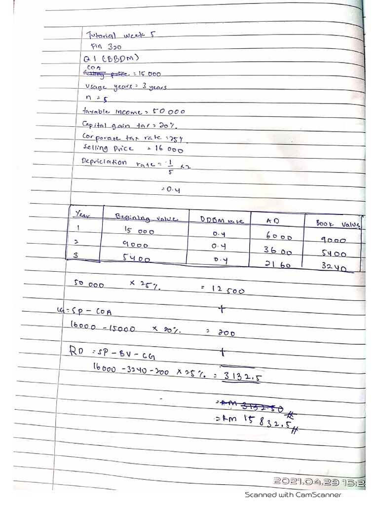 FIN320 Tutorial Week 5 | PDF