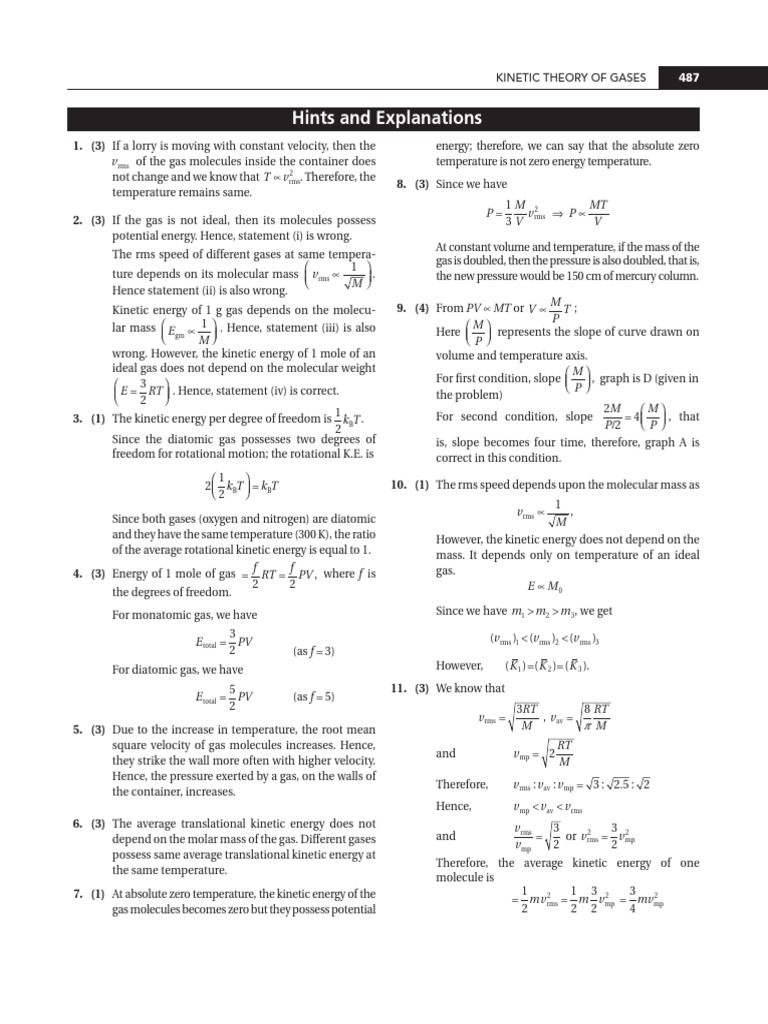 KTG Solution | PDF | Gases | Temperature