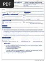 PNB Customer Update Form | PDF | Information | Banks