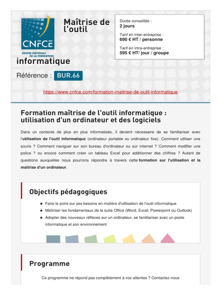 Maitrise de Outil Informatique | PDF | Informatique | Microsoft Office