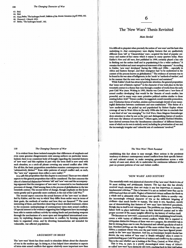 Mats+Berdal +the+New+Wars+Thesis+Revisited +2011 | PDF | Angola ...