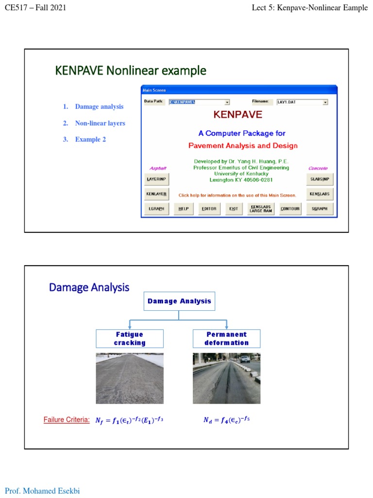 Analysis of Nonlinear Damage Modeling in Pavement Systems Using ...