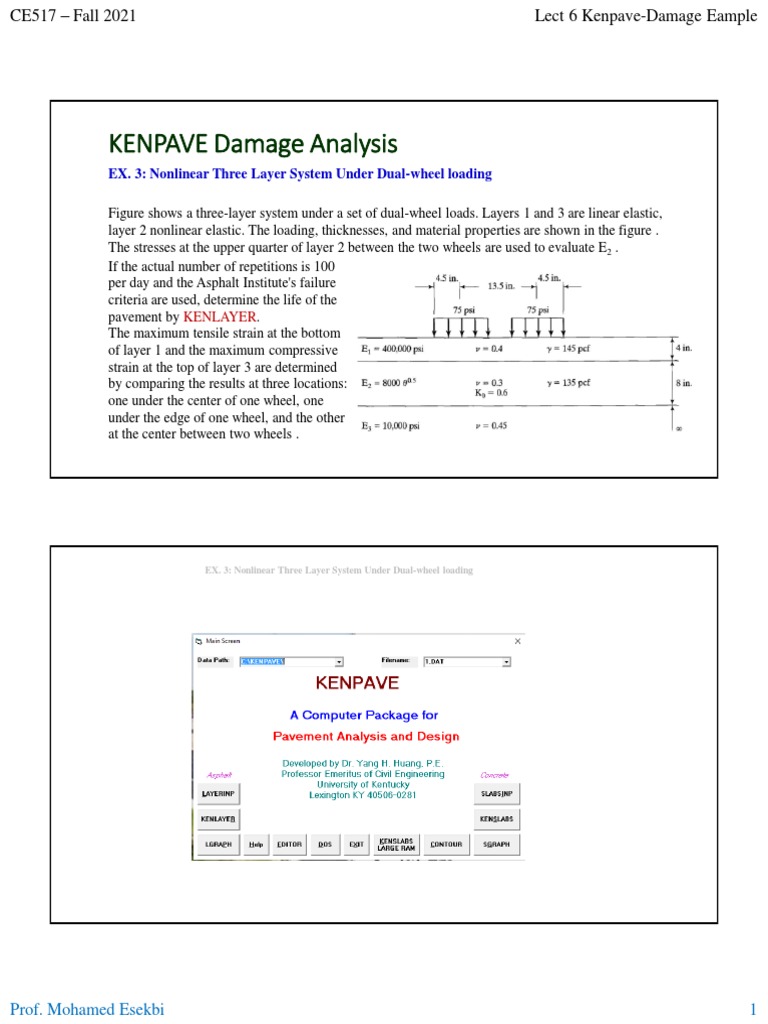 6 CE 517 - F21 - Kenpave-Damage Analysis | PDF | Stress (Mechanics ...
