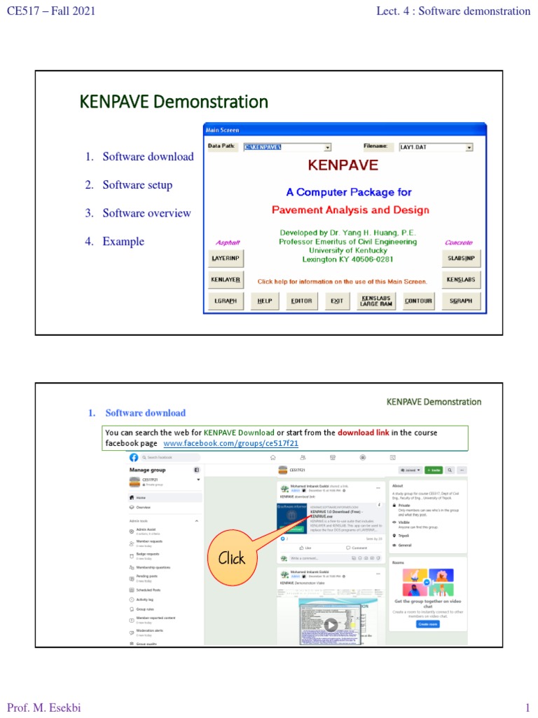 KENPAVE Demonstration: 1. Software Download 2. Software Setup 3 ...