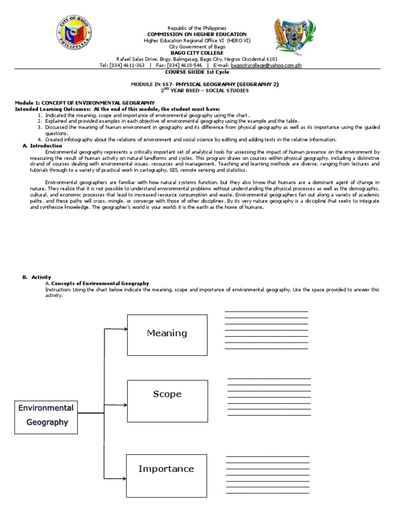 Module 1 Physical Geography 2. | PDF | Geography | Natural Environment