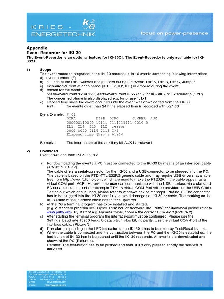 Appendix Event Recorder For IKI-30 | PDF | Software | Computer Engineering