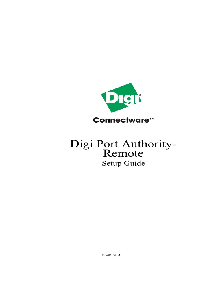 Digi Port Authority-Remote: Setup Guide | PDF | Computer Network ...