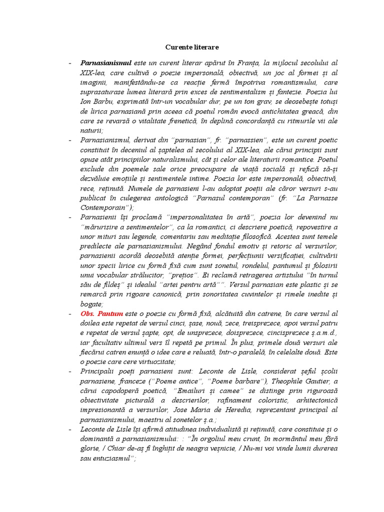 Curente Literare | PDF