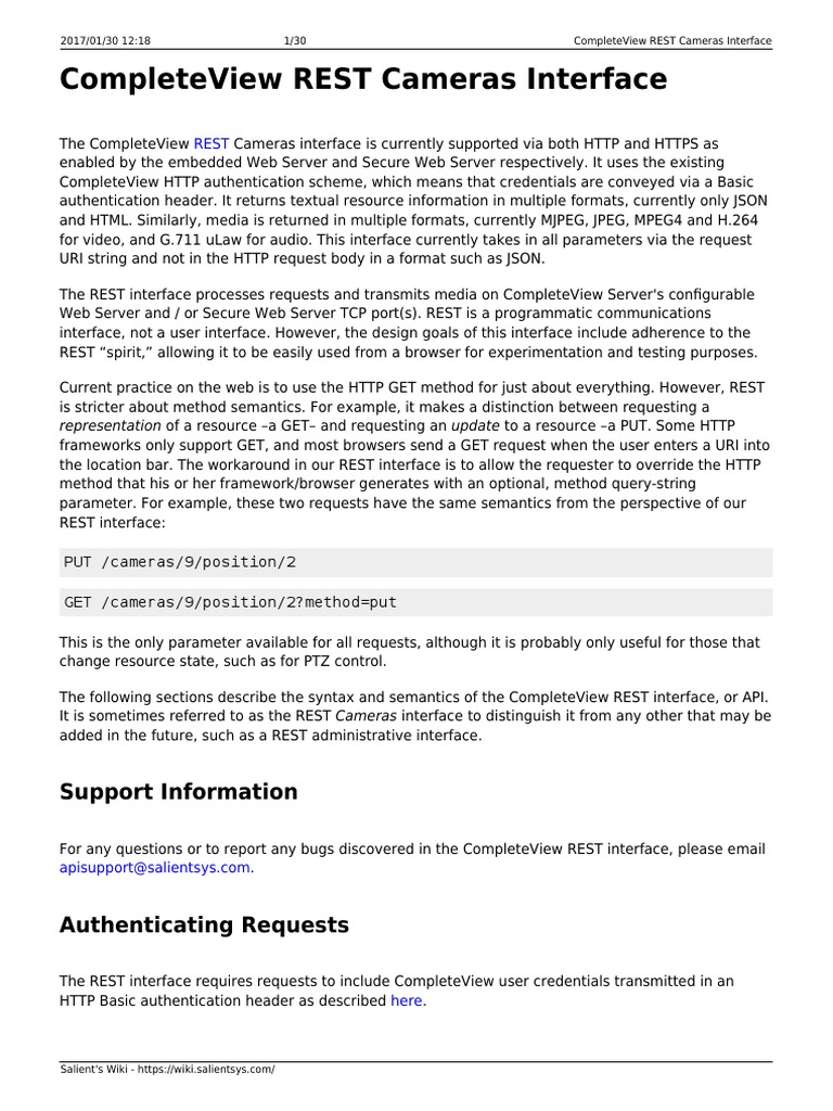 CompleteView v1.0 REST API Documentation | PDF | Representational State Transfer | Hypertext ...