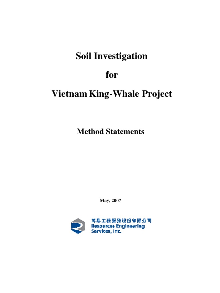 Method Statement of Soil Investigation | PDF | Geotechnical Engineering | Civil Engineering