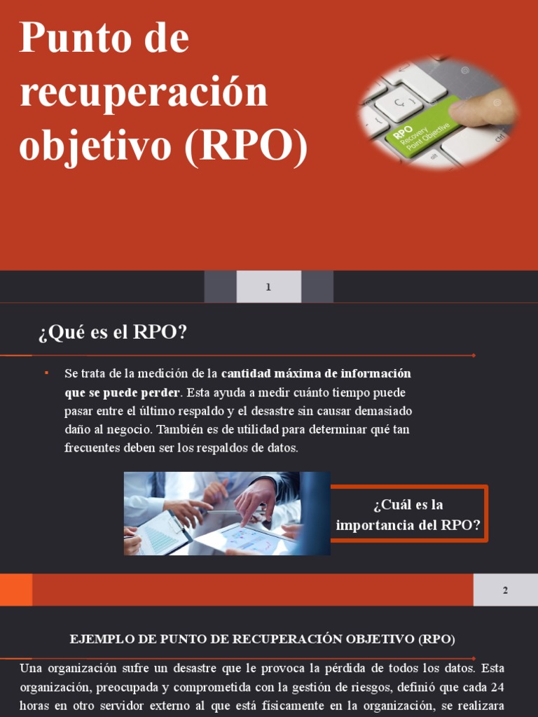 Rpo, Diferencia Rto y Rpo | PDF | Apoyo | Informática