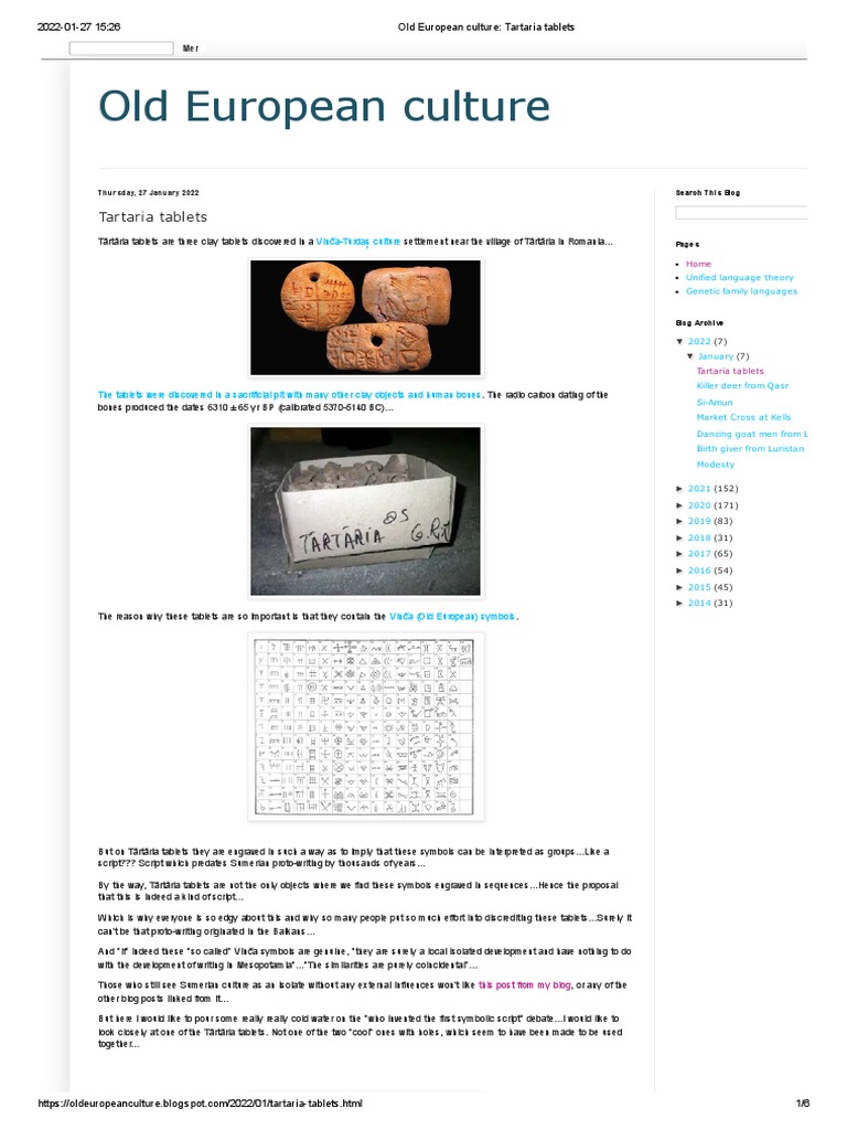 Tartaria Tablets | PDF | Neolithic | Deer