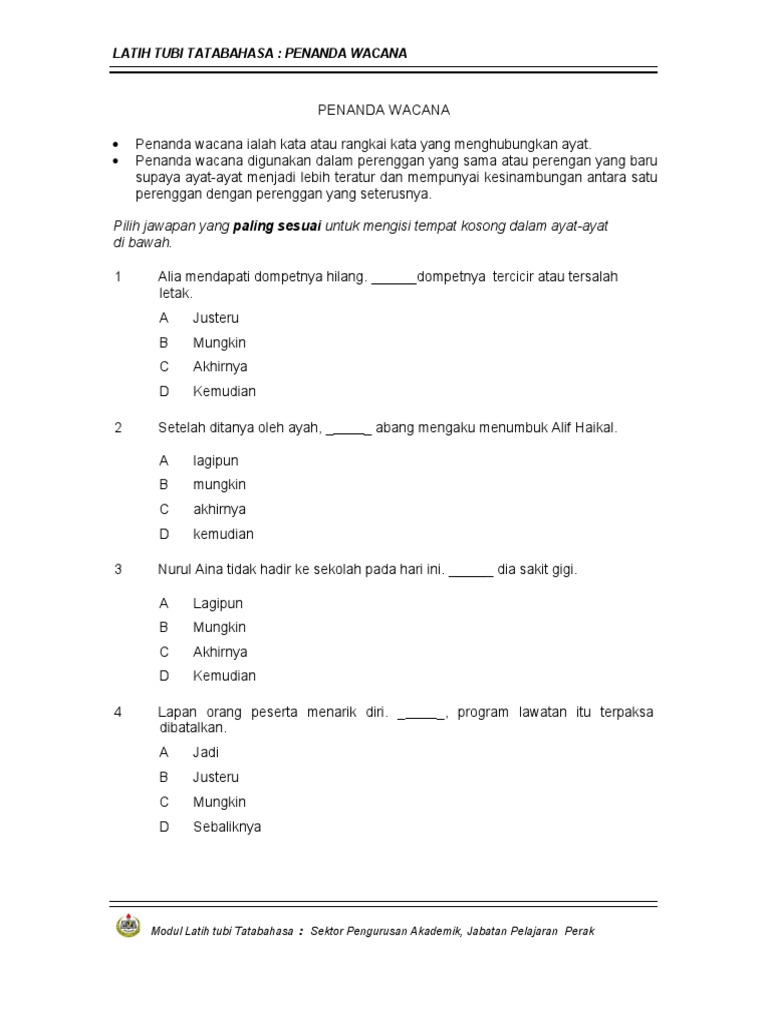 Penanda Wacana | PDF