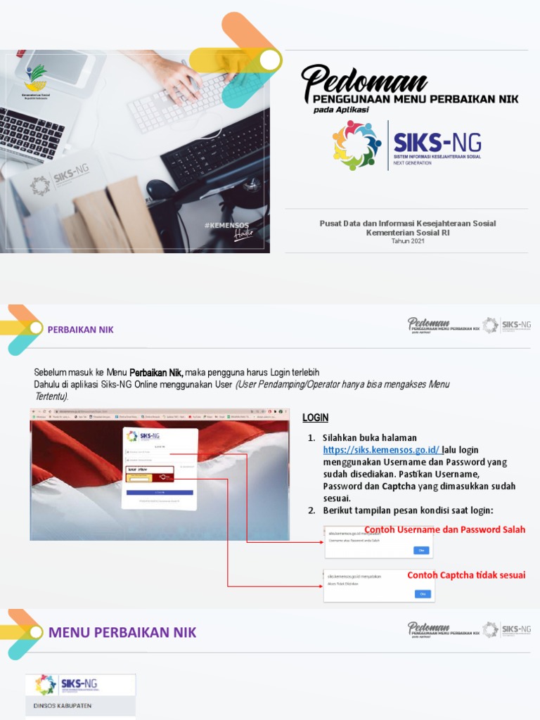 Panduan PERBAIKAN NIK SIKSNG ONLINE | PDF