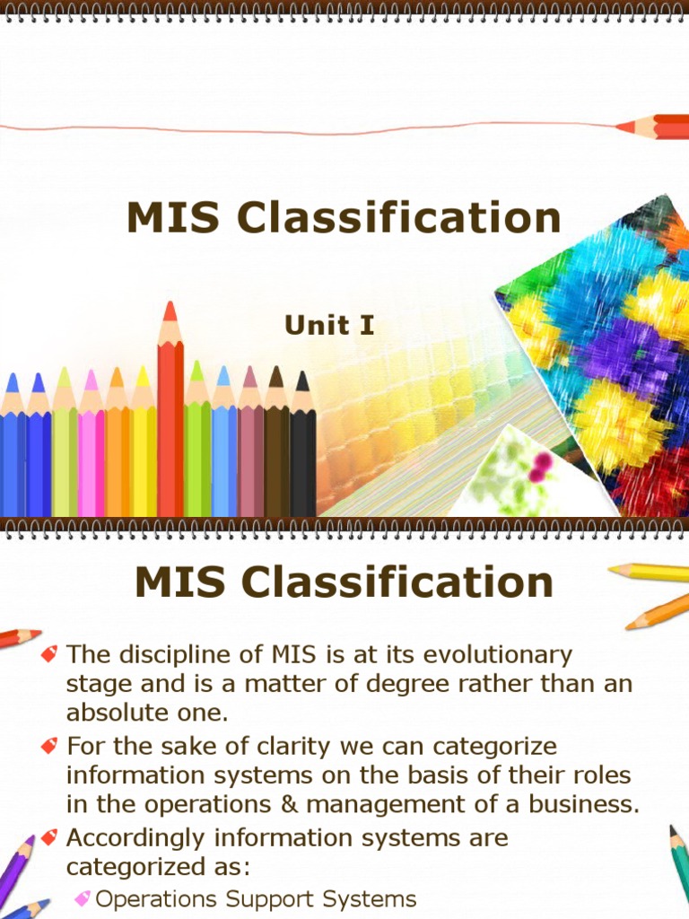 MIS Classification | PDF | Decision Support System | Information System